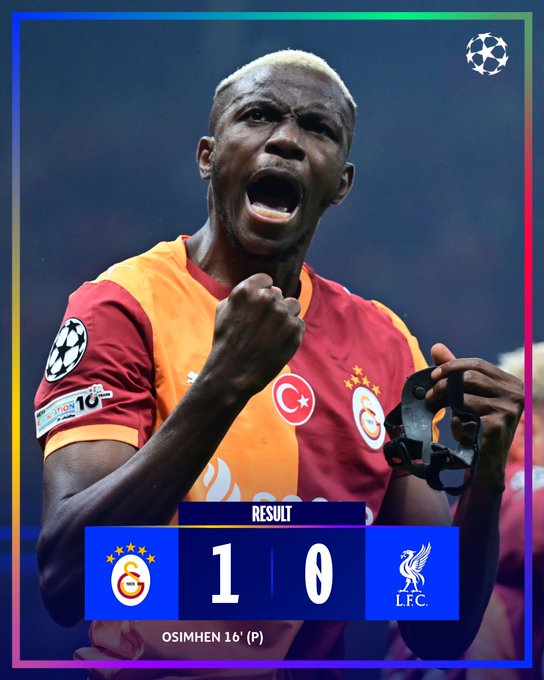 Osimhen Penalty Lifts Galatasaray to 1-0 Champions League Win Over ...